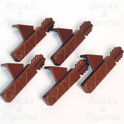 LEGO® 5 x Reddish Brown Arrow Quiver with 2 Arrows Minifigure Part 4498 ...