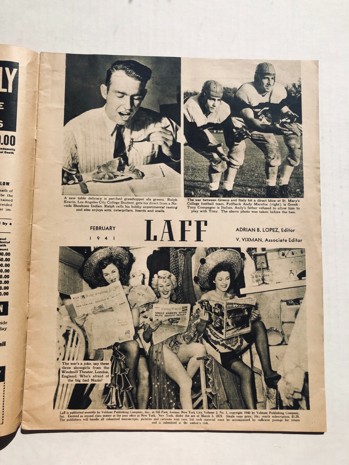 1940 Laff- The Humorous Picture Magazine w/ Sexy Dancer on Cover | eBay