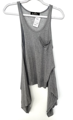 Hold NWT Kain Label O/S Gray side Drape Tank Top Ron Heiman (OG $102 ...