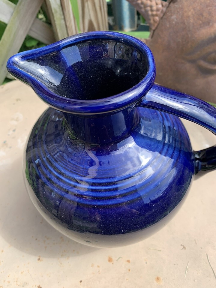 Fiesta Homer Laughlin Cobalt Blue Open Carafe Pitcher Fiesta Ware Jug ...