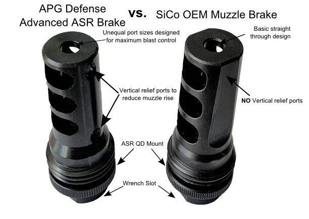 Advanced SilencerCo ASR Style QD Muzzle Brake - .308 Cal 5/8 -24 in | eBay