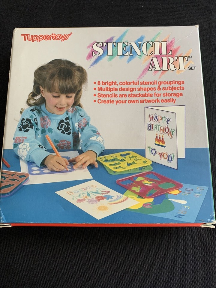 (1 Set) Vintage Tupperware Tuppertoys Stencil Art Complete Set | eBay UK