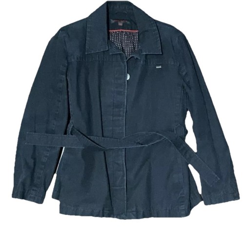Anne Klein Women’s Size Large Jacket Long Sleeve Belted Blue | eBay