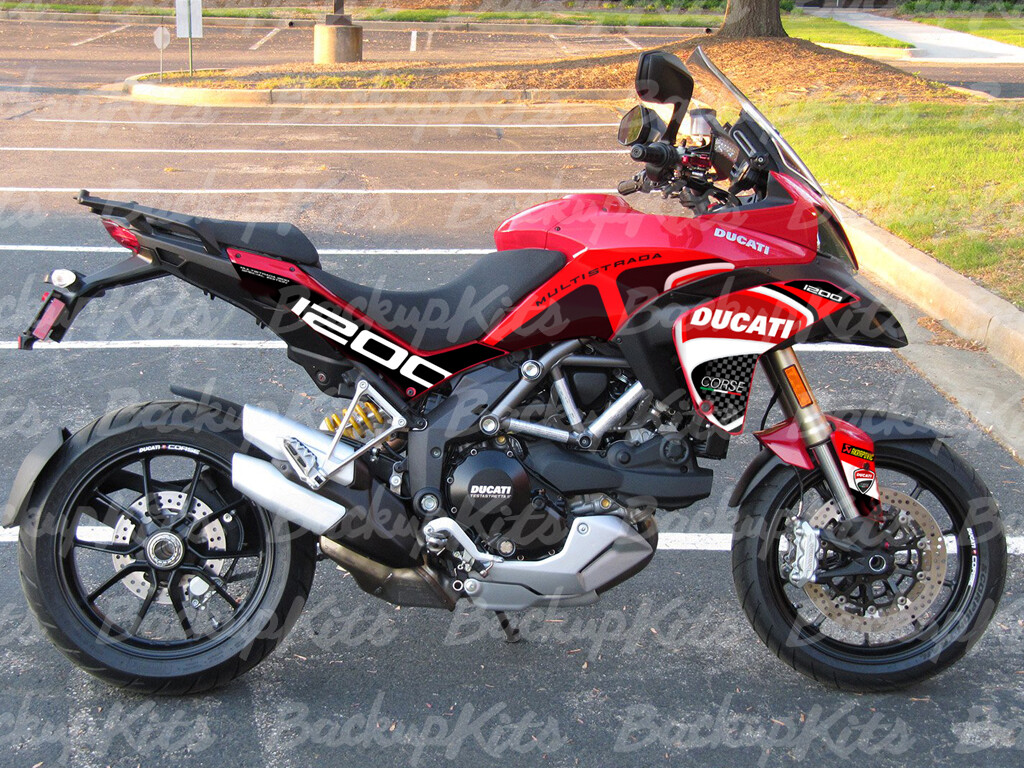 2009-2014 Ducati Multistrada Graphic Kits Decal Side Vinyl Red Glossy ...