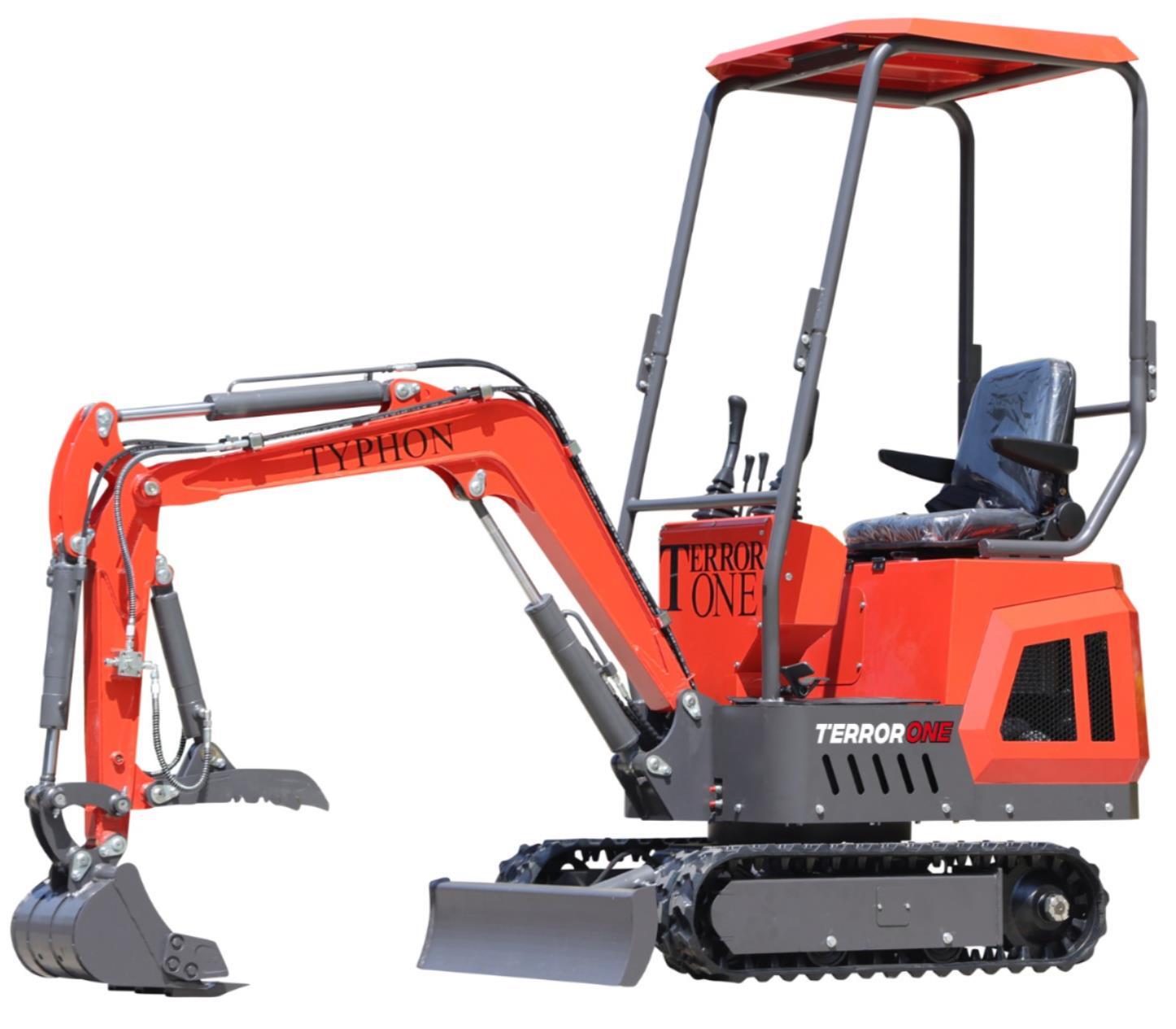 FREE SHIP Mini Excavator 1 Ton Digger 13.5hp Gas Tracked Crawler B&S ...