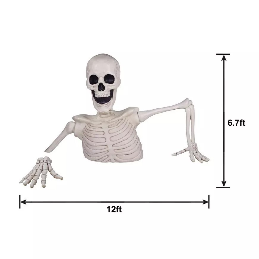 Giant Rattles the Groundbreaking Skeleton Plastic Yard Decorating Kit ...