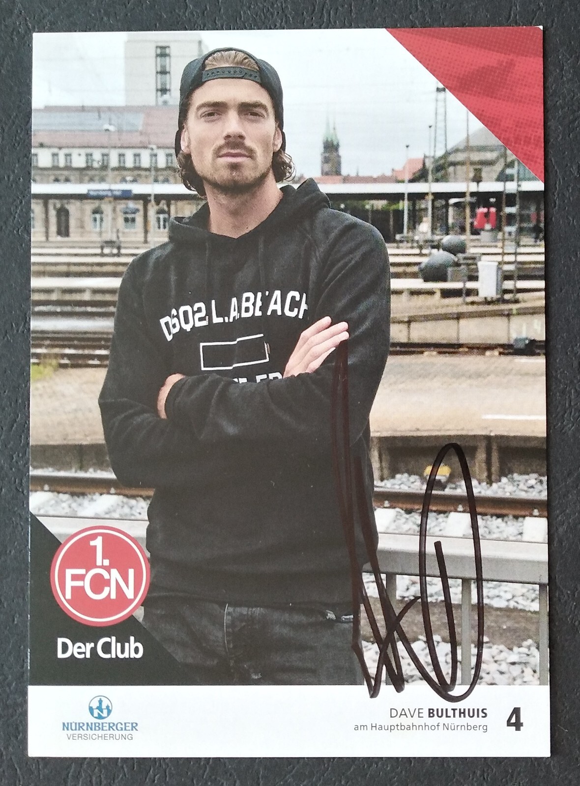 0453 Dave Bulthuis 1. FC Nürnberg 2016/17 Autogrammkarte original ...