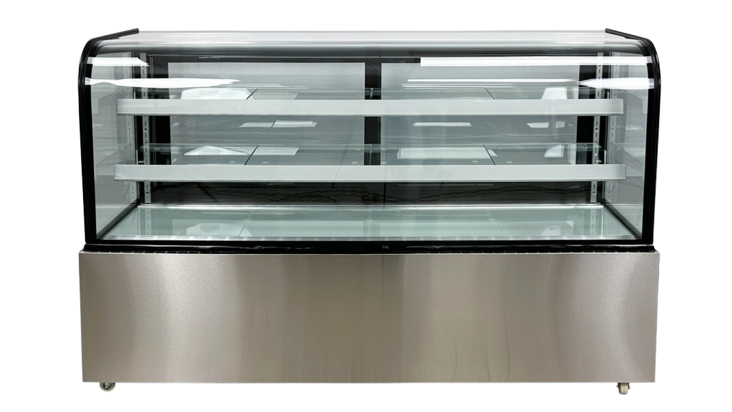 NSF Deli Case 72" Curved Glass Refrigerator Display Bakery Pastry Meat ...
