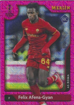 2021-22 TOPPS MERLIN FELIX AFENA-GYAN PINK MOJO REFRACTOR RC #116 Ser ...