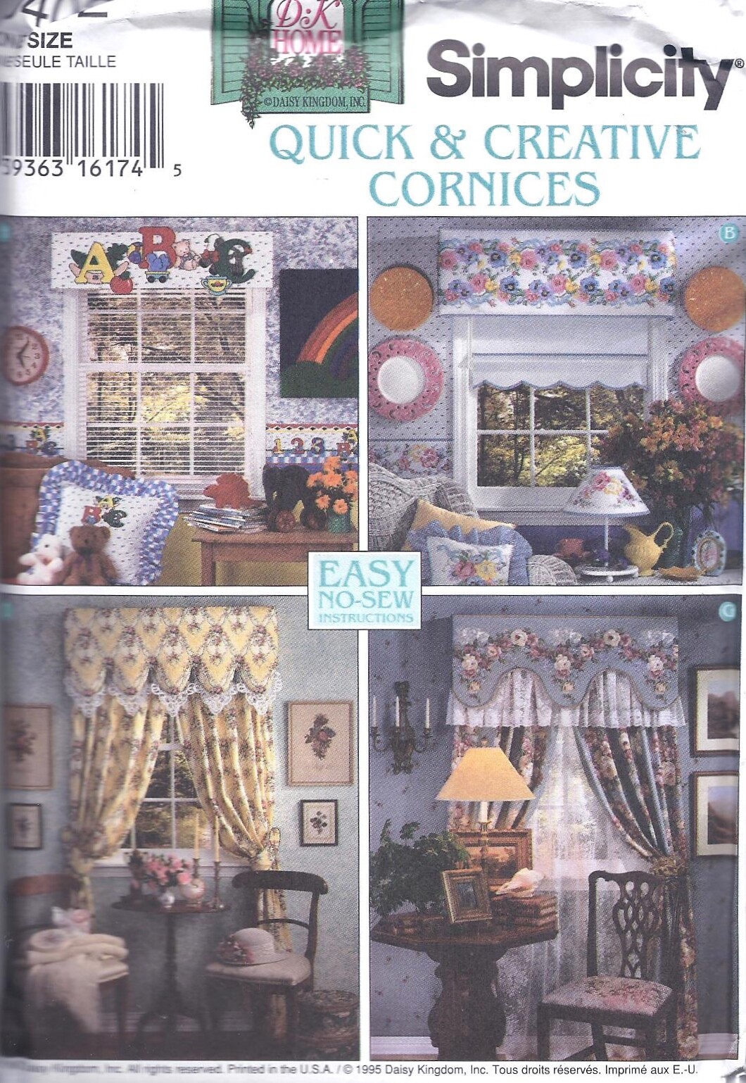 Simplicity CORNICE & Curtain Panels Sewing Pattern UNCUT Scalloped ...
