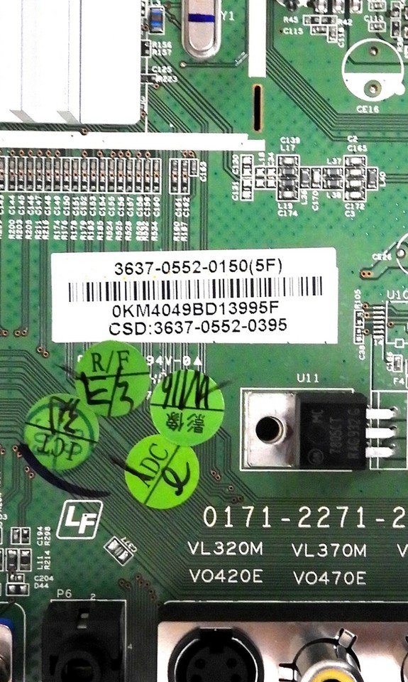 Vizio VL370M Main Board 3637-0552-0150 | eBay