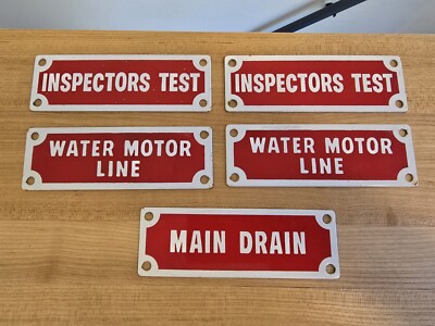 Vintage Inspectors Test Porcelain Enamel Sign Industrial Safety Lot Of ...
