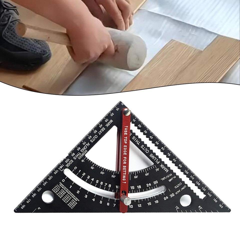 Aluminum Alloy 7 Inch Triangle Ruler for Precise Cuts and Angles in ...