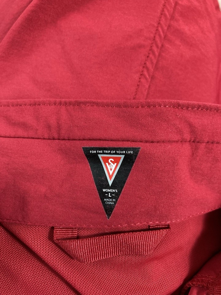 SCOTTeVEST TEC Jacket Vest Red Travel Full Zip Women’s Size L | eBay