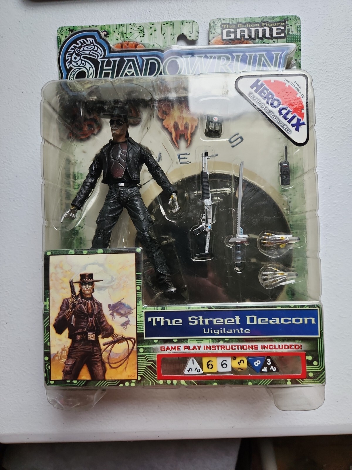 Shadowrun, The Street Deacon Vigilante Action Figure Sealed New 2003 ...