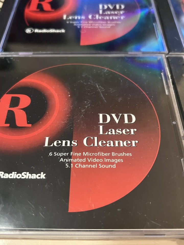 Radio Shack CD/DVD Laser Lens Cleaner LOT OF 4 Microfiber Brushes BRAND ...