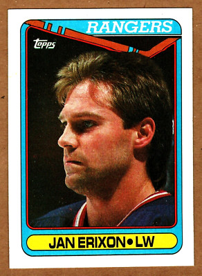 1990 TOPPS HOCKEY CARD - # 187 JAN ERIXON NEW YORK RANGERS | eBay