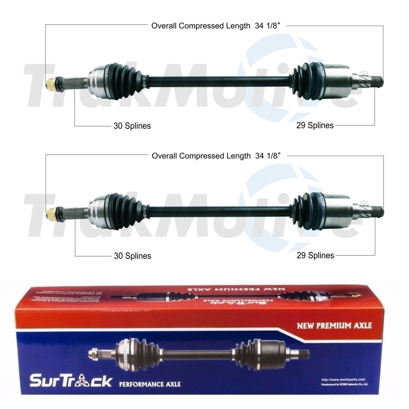 SurTrack Pair Set of 2 Rear CV Axle Shafts For Tesla S 2012-2018 | eBay
