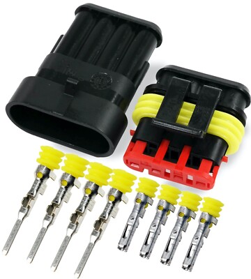 TE AMP 4-Pin Superseal 1.5 Seal Connector Set w/ 16-20 AWG | eBay