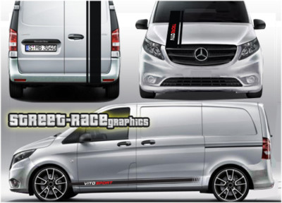 Mercedes Vito XL FULL racing stripes 003 decals vinyl graphics sport ...