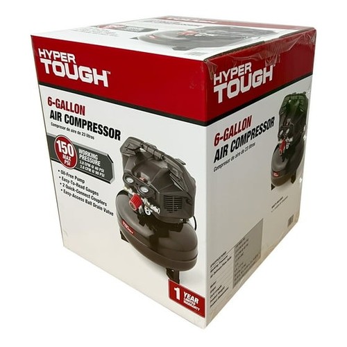 Hyper Tough Black 150 PSI Oil-Free Pancake Air Compressor 6 gal | eBay