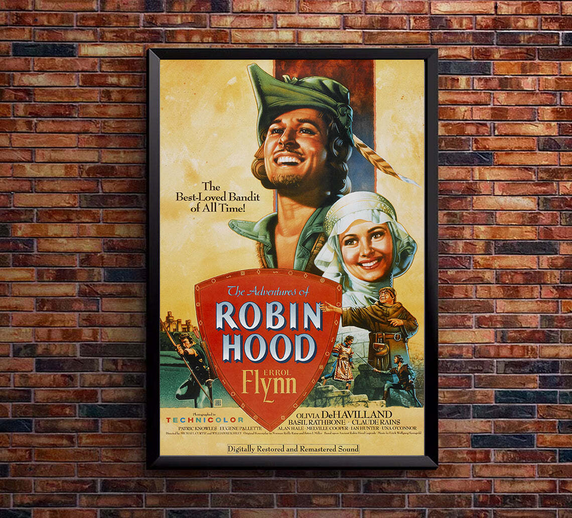 Erro Flynn Robin Hood Poster Errol Flynn (The Adventures Of Robin