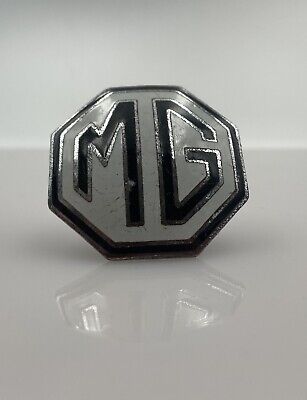 ORIGINAL MG RADIATOR BADGE/ BLACK & WHITE/ ENAMEL ORIGINAL | eBay