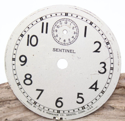 SENTINEL 77.6mm 8 DAY CLOCK DIAL ARABIC NUMERAL INDICES MADE BY ...
