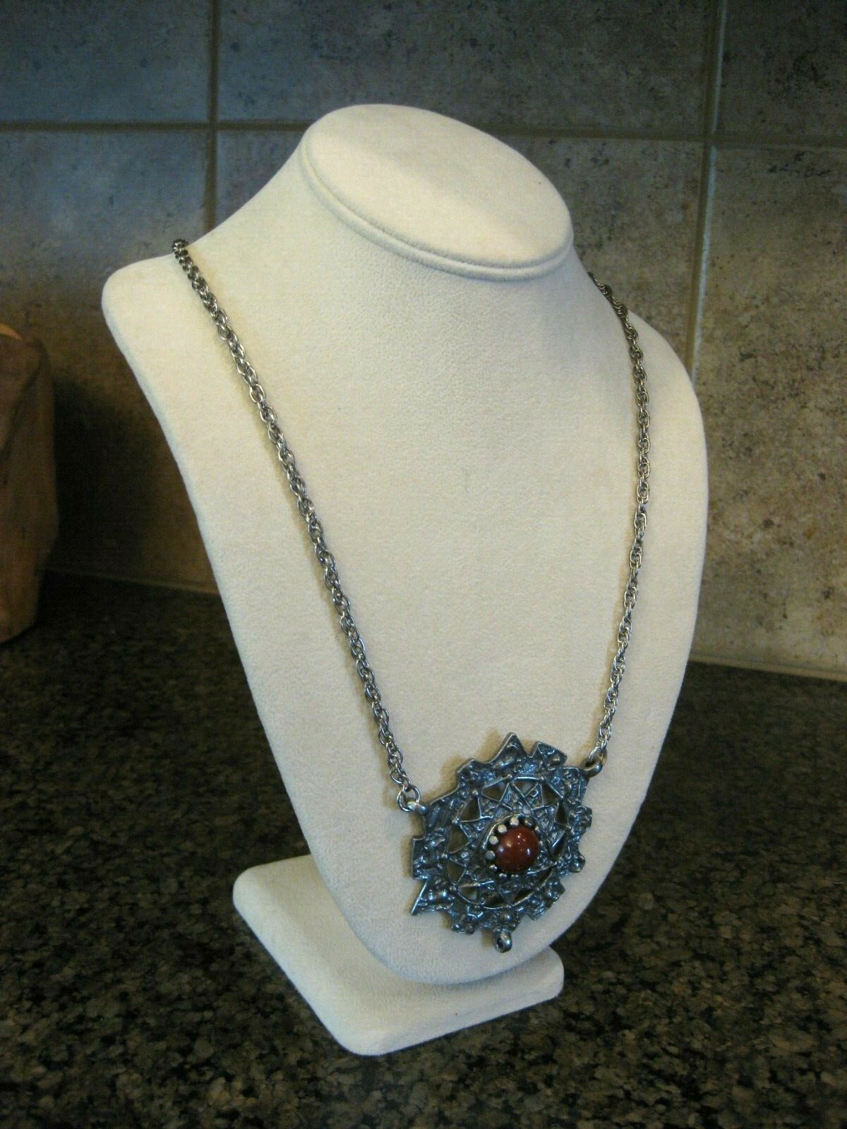 RARE Vintage MARK HEISTER Zodiac Calendar Pewter Pend… - Gem