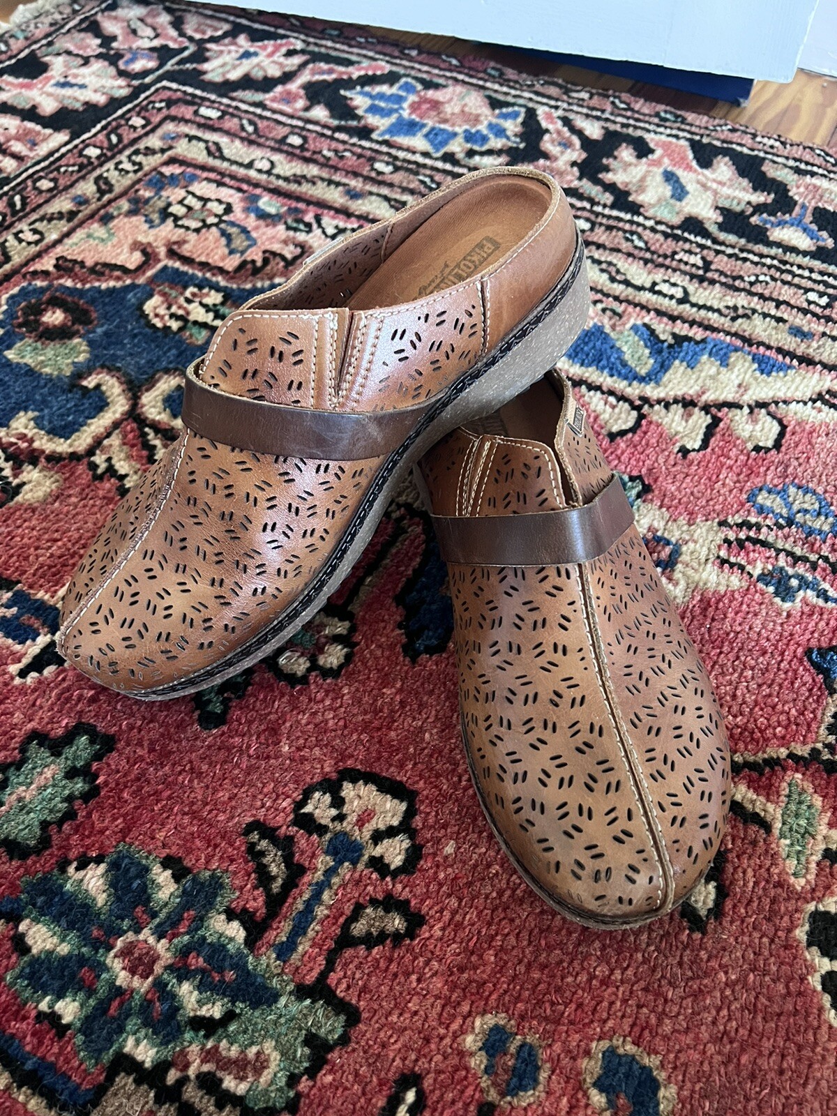 Pikolinos Die Cut Granada Leather Clog Mule Honey Wom… - Gem