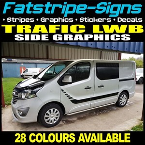 RENAULT TRAFIC MK3 LWB SIDE GRAPHICS STICKERS DECALS STRIPES MOTORHOME ...