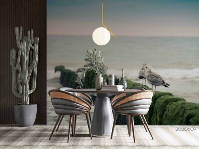 3D Sea Animal Fringed Sandpiper Wallpaper Wall Murals Removable ...