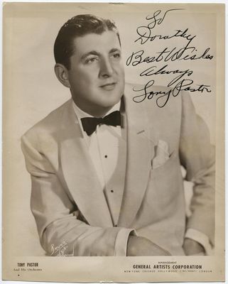 VINTAGE PHOTO TONY PASTOR BAND LEADER, SIGNED. | eBay
