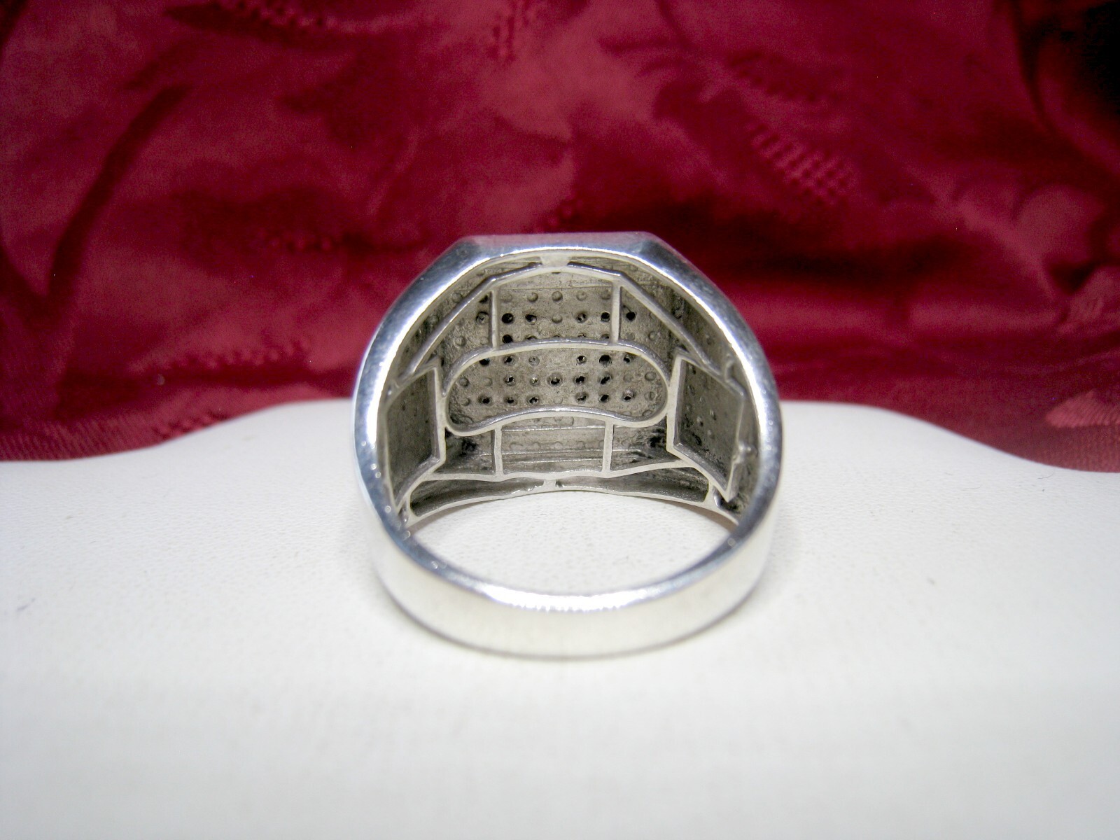 CHUCK CLEMENCY MENS 925 STERLING SILVER BLACK DIAMONDS RING SIZE 12.25 ...