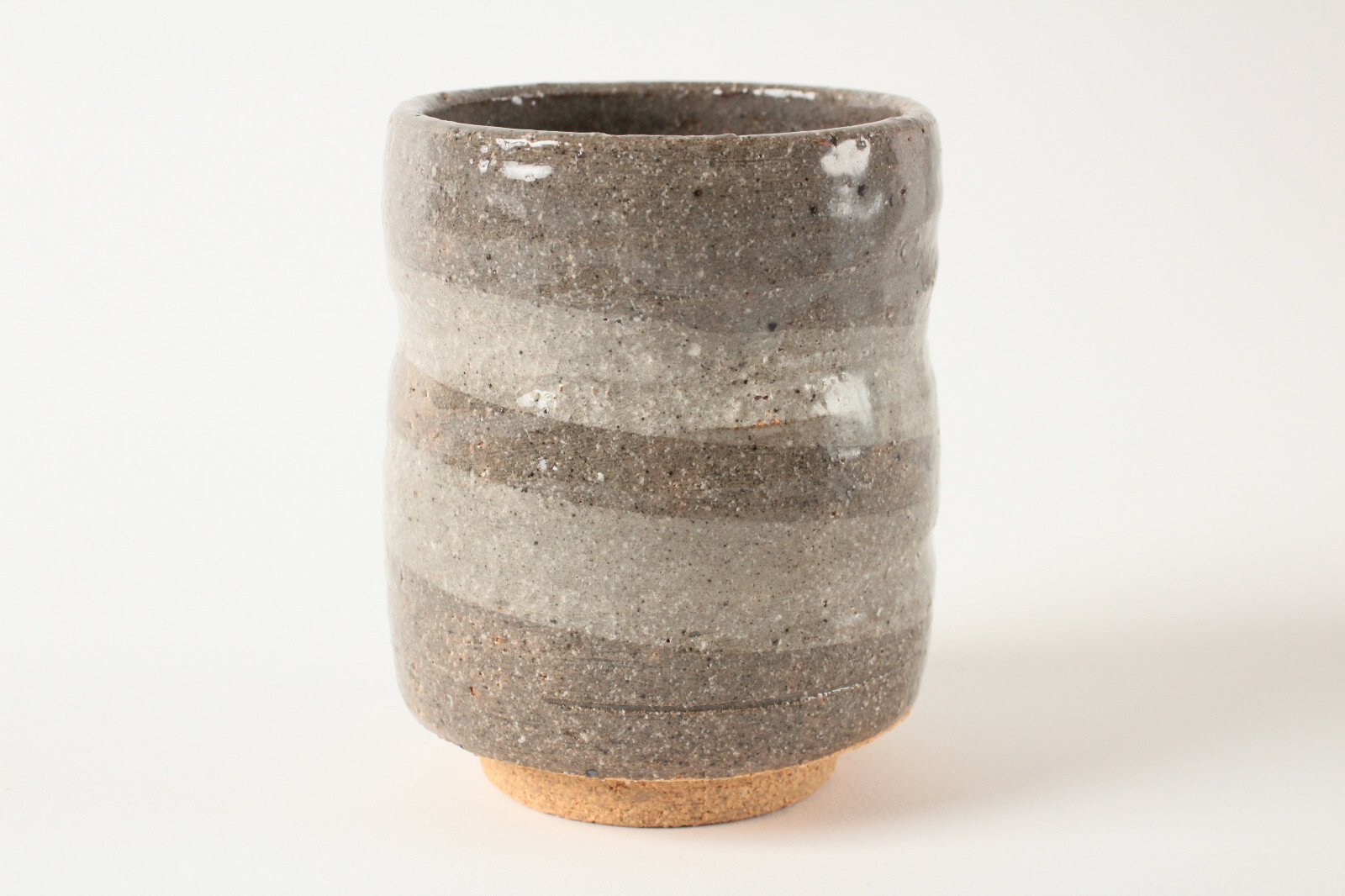 Mino ware Japanese Pottery Sushi Yunomi Chawan Tea Cup Gray Stripe | eBay