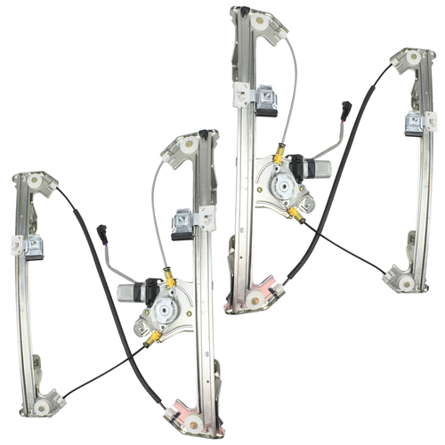 Window Regulators Glass Set of 2 Rear Driver & Passenger Side Left ...
