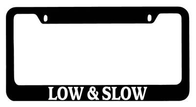 Black METAL License Plate Frame Low & Slow Auto Accessory | eBay