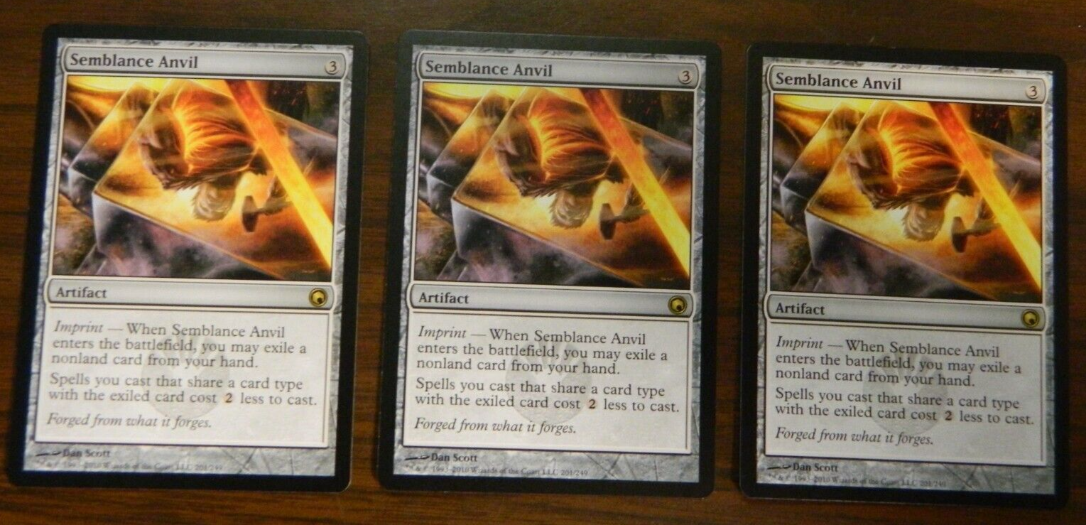 MTG Scars Of Mirrodin Semblance Anvil x3 Unplayed Excellent - NM | eBay