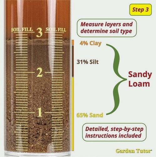 Garden Tutor Soil Texture Jar Test & Handbook Kit | eBay