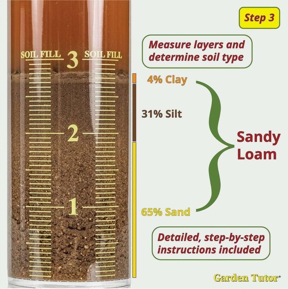 Garden Tutor Soil Texture Jar Test & Handbook Kit | eBay