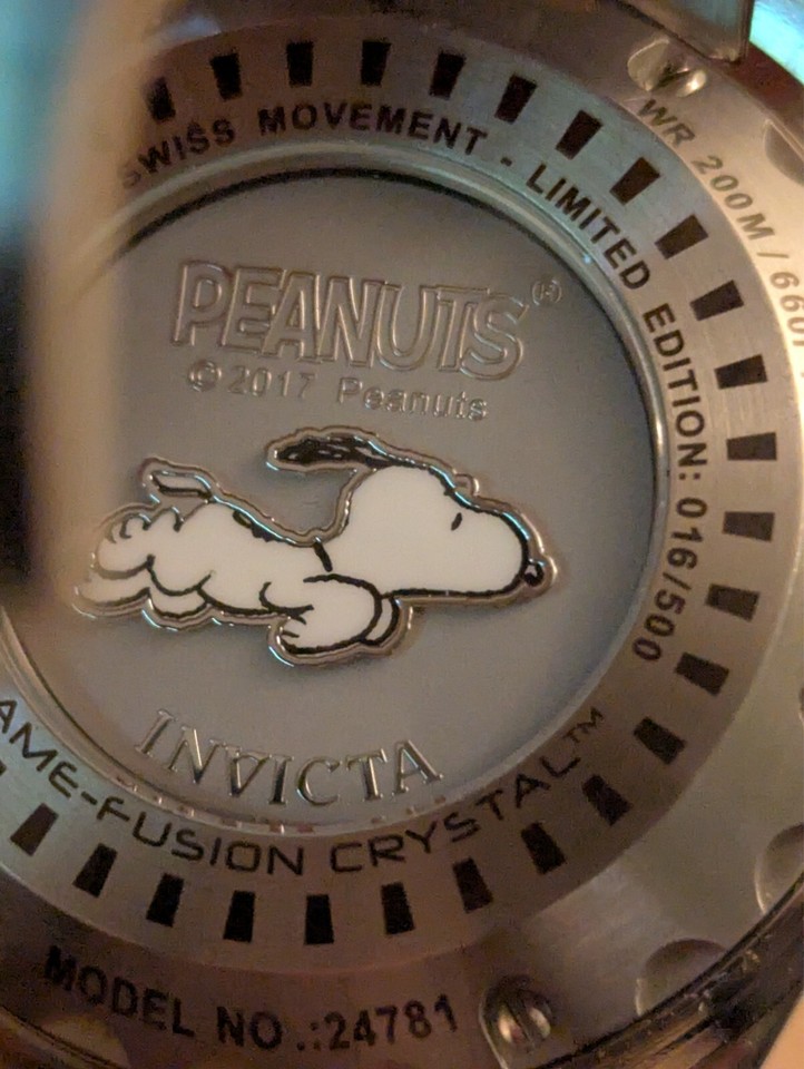 Invicta Swiss Made Automatic Chronograph Snoopy Peanuts Watch Model ...