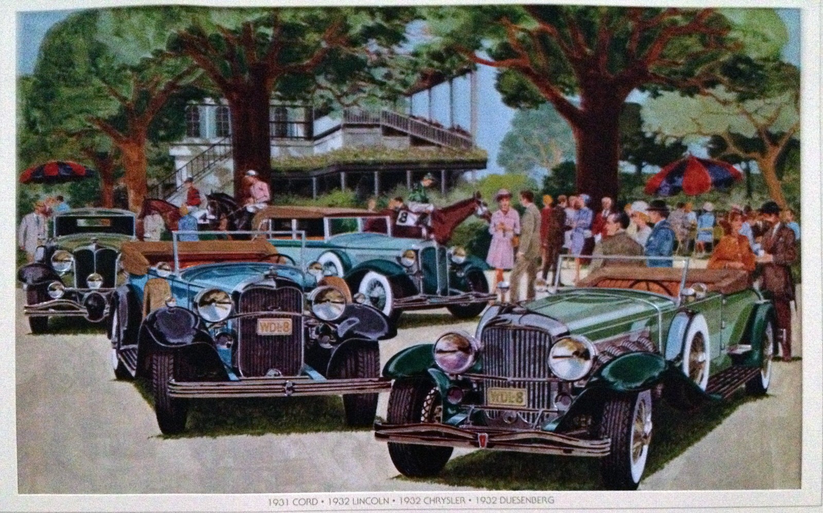 Lundquist AUTOS OF THE PAST 1900-1930 ROGER 4 FOIL PRINTS/HIRAM WALKER ...