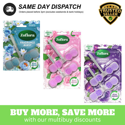 Zoflora Rim Block Toilet Freshener Prevent Limescale Eliminate Odour ...