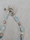 Large Amazonite Pendant Mix Beaded Silver Tone Metal Boho Toggle Clasp ...