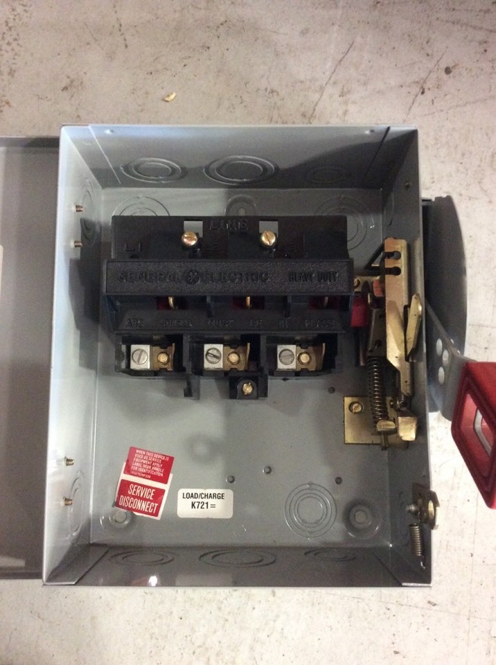 GE General Electric Heavy Duty Safety Switch THN3361 30 Amp 600 Volt ...