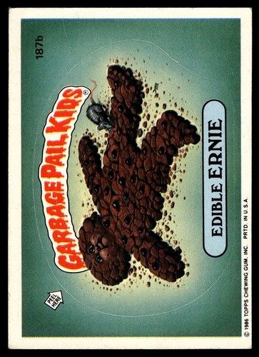1986 Topps Garbage Pail Kids GPK Edible Ernie # 187b Sticker Card | eBay