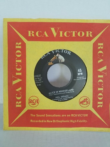 Neil Sedaka RCA Victor Alice In Wonderland/Circulate 45RPM record | eBay