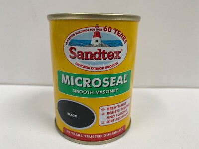 SANDTEX Black Masonry Paint 150ml Microseal Smooth Tester Pot | eBay UK