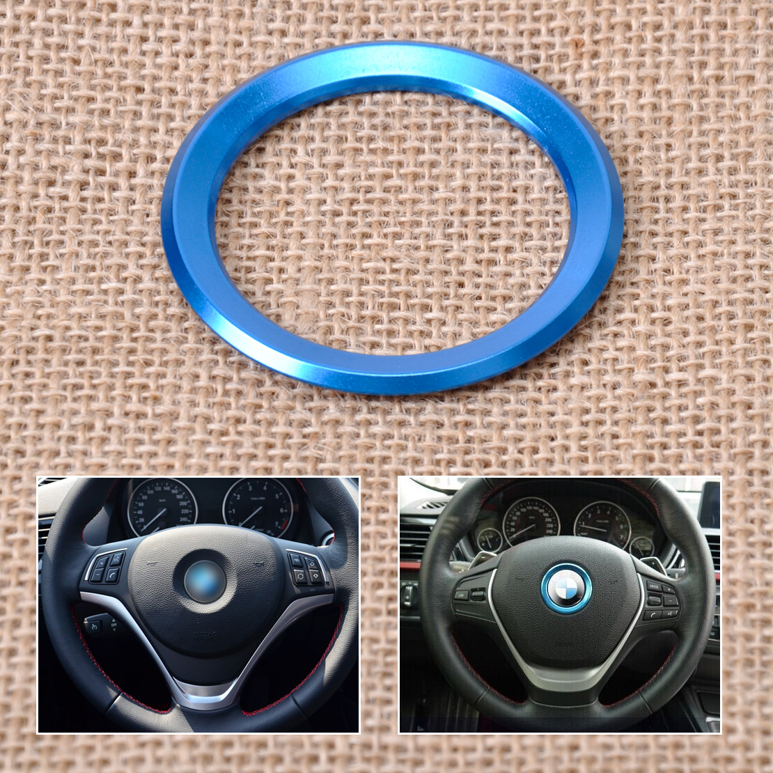 Steering Wheel Center Ring Blue Fit for BMW 1 3 4 5 7 Series M3 M5 GT3 ...