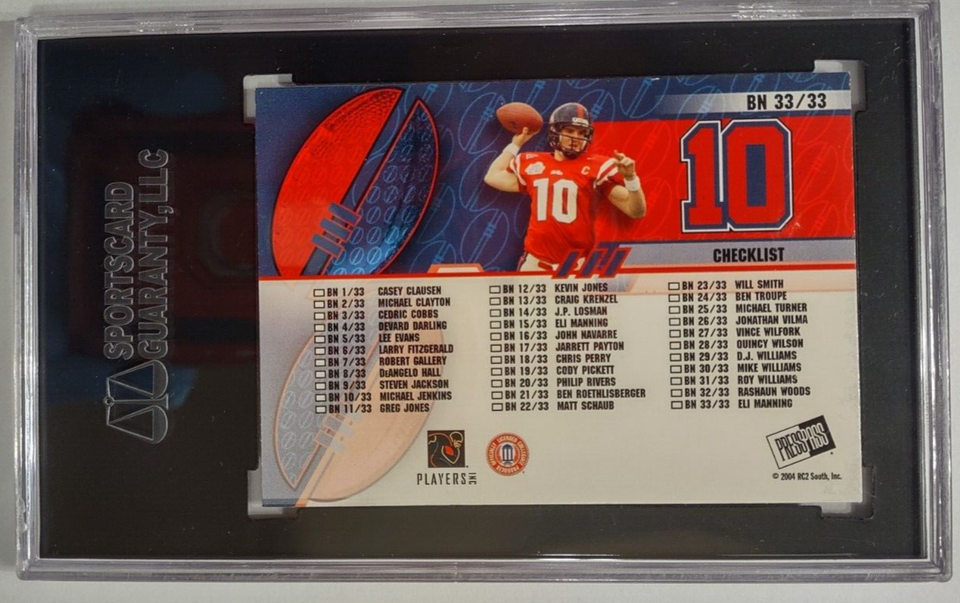 2004 Press Pass Eli Manning Big Numbers Autograph Rookie | eBay